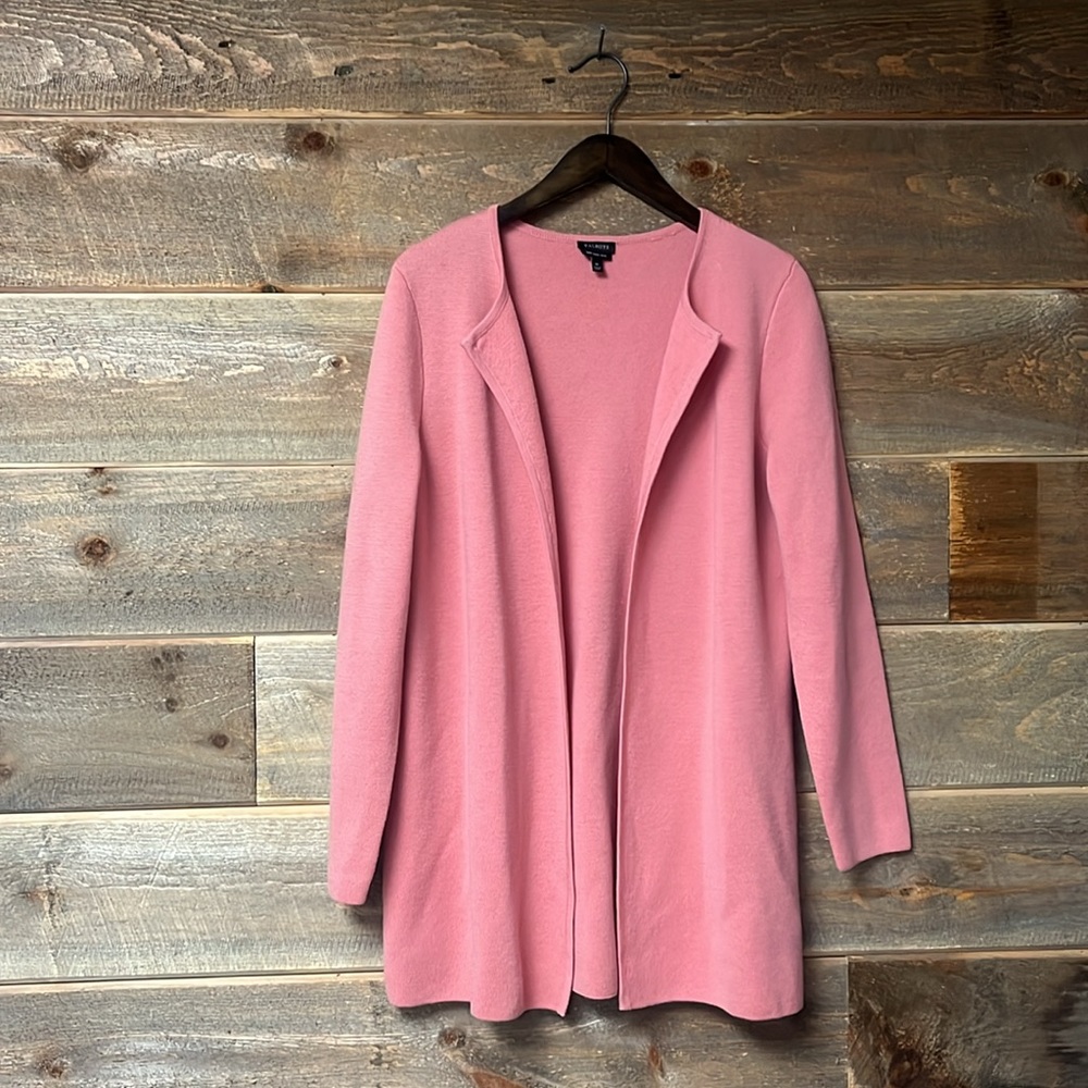 Talbots Pure Merino Wool Open Cardigan Pale Pastel Pi… - Gem